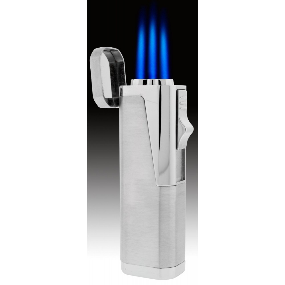 Silver Typhoon Triple Flame Torch Lighter – Planet Cigars